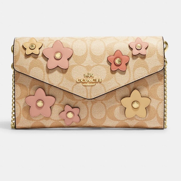 Coach | Bags | Coach Envelope Clutch Crossbody In Signature Canvas With ...